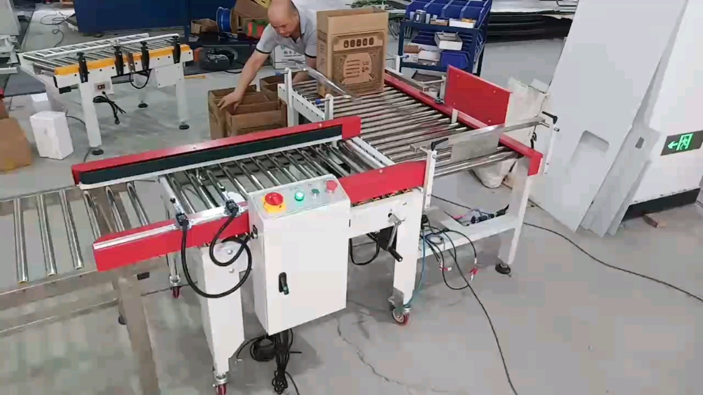 封箱打包一体机,推箱输送线