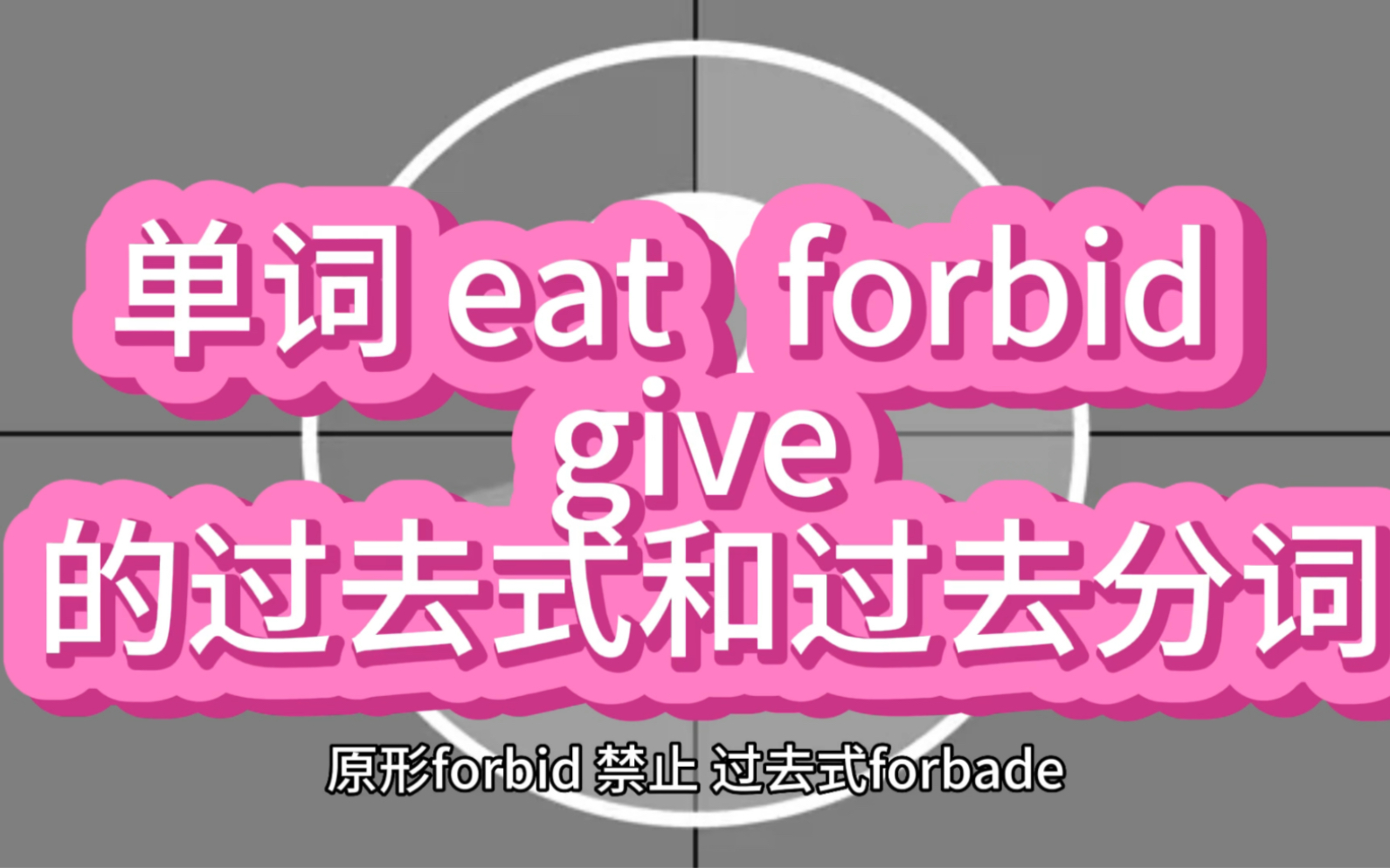 单词eat ,forbid 和give的过往分词和过去式