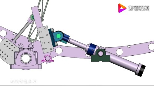 一个学生的机械毕业设计作品,采用液压缸,四杆和曲柄转动结构!