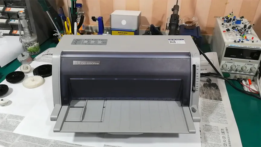 得实650针式打印机!故障症状:进纸过多上下错位问题维修实例。