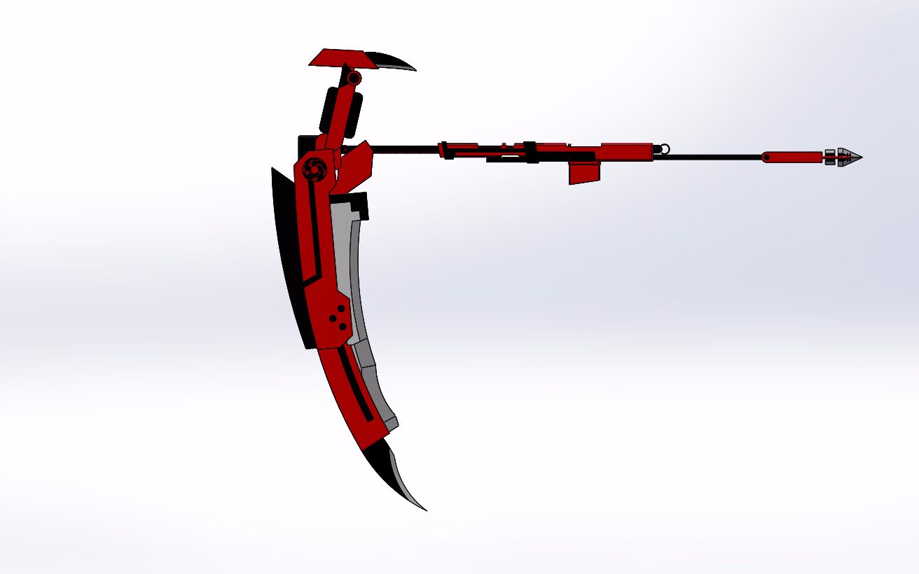 【SOLIDWORKS装配展示】RWBY Ruby Rose武器新月玫瑰Crescent ...