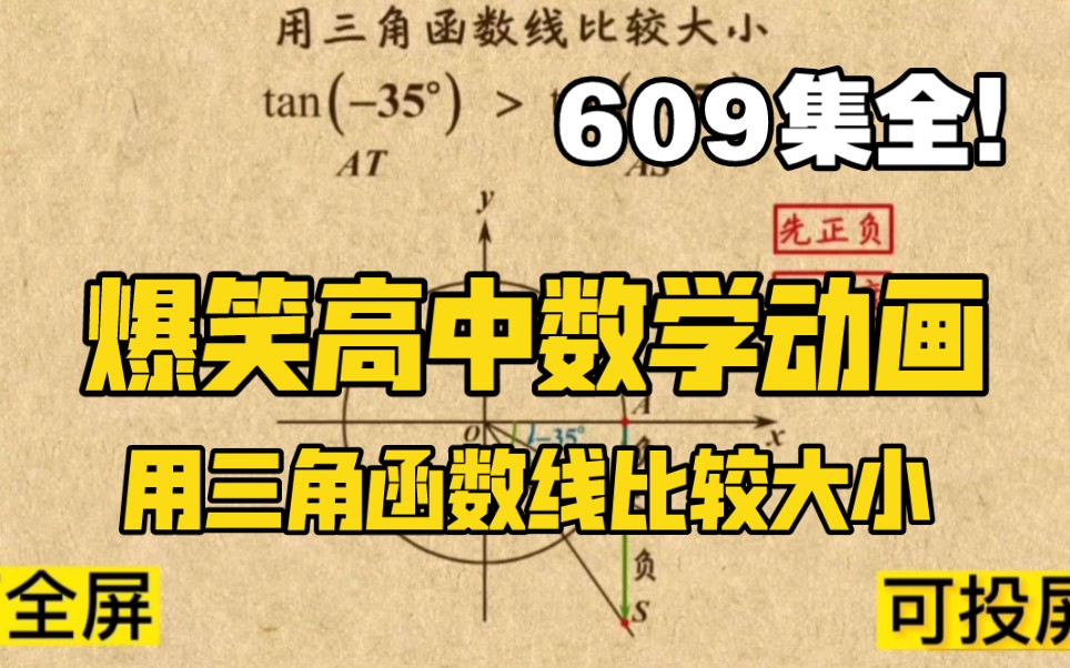 609集全可分享 爆笑乐乐课堂高中数学动画 三角函数 高中数学简单学