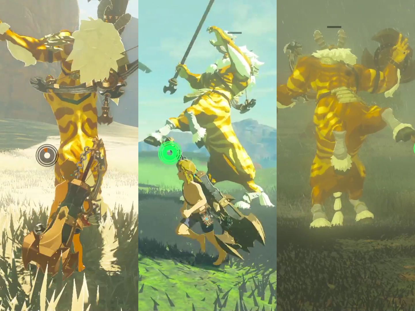 《旷野之息》只用兽神弓剑无伤狩猎 黄金莱尼尔/黄金人马