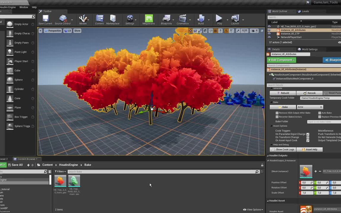 Houdini Engine for Unreal&unity _ Instancing & Variation
