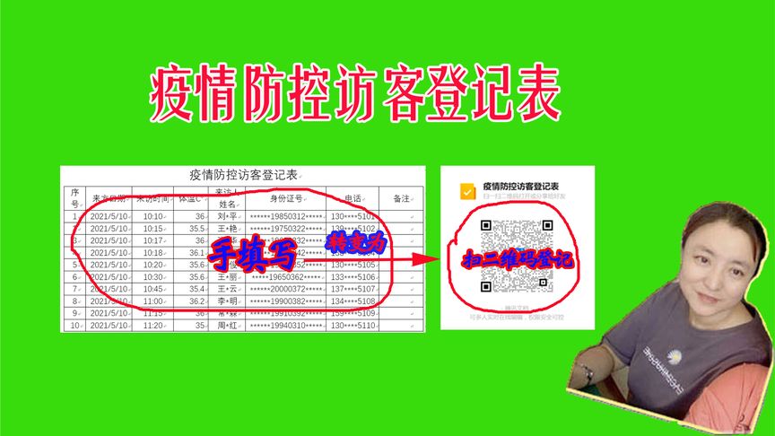 手写的疫情防控登记表转为用手机扫二维码登记!网友都说太优秀