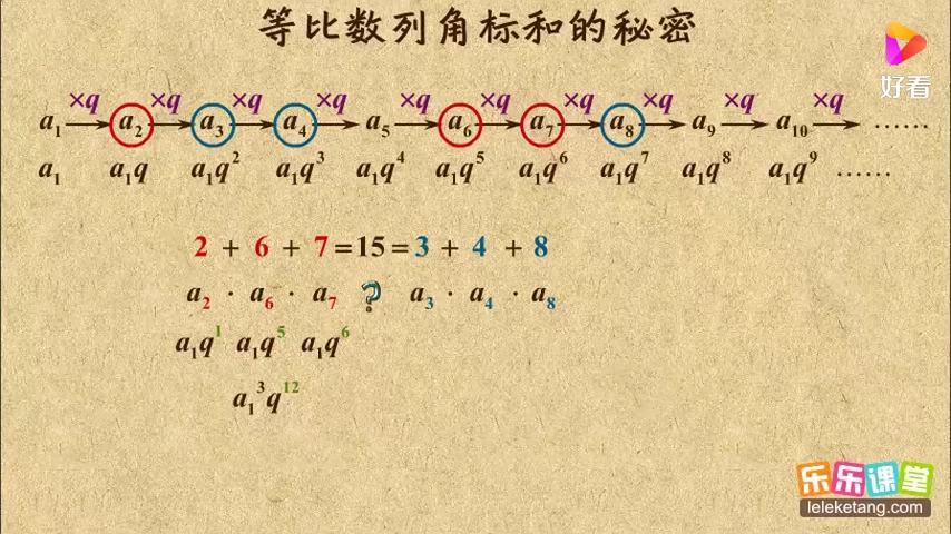 等比数列的角标