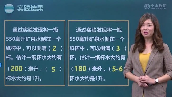 4月10日 五年级数学 容积和容积单位