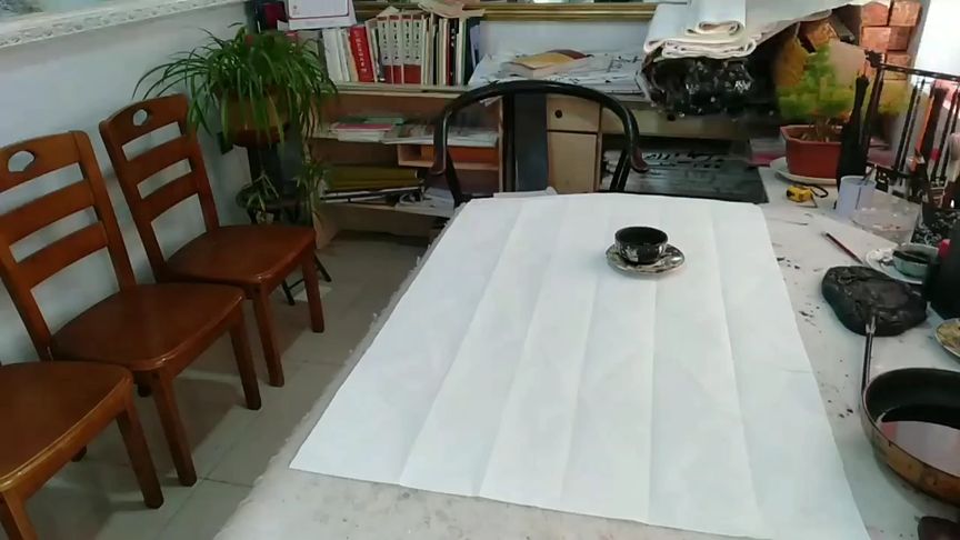 书写毛主席为第二届全国卫生工作会议的提词。