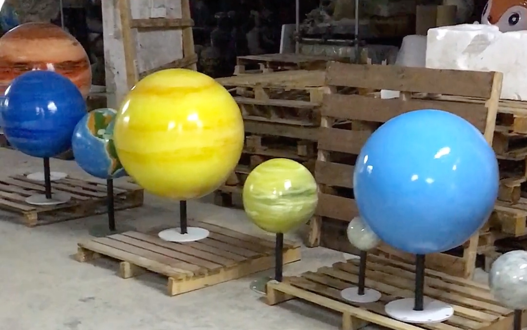 户外科普太阳系八大行星模型