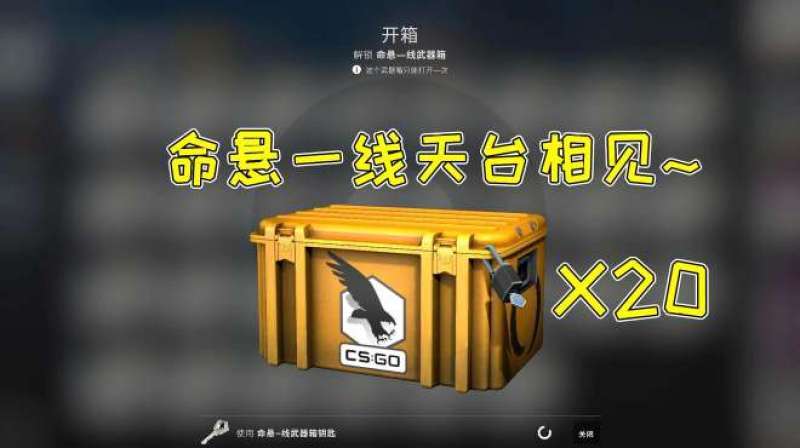 CSGO开箱:20发命悬一线箱子可以出金吗?