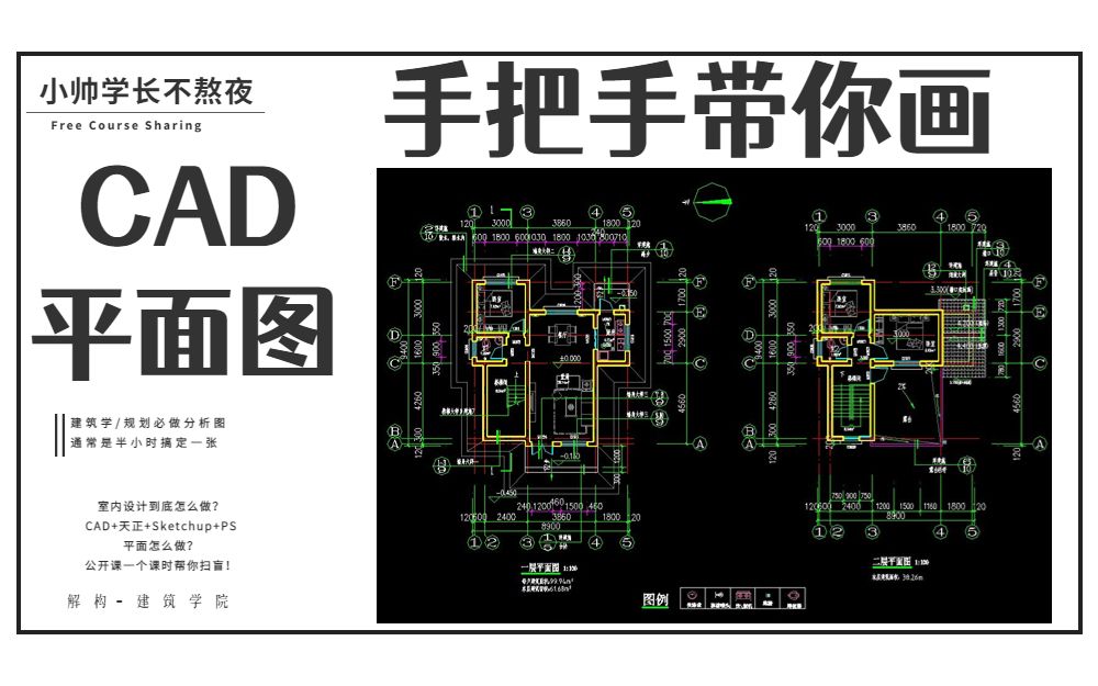【Cad】平面图手把手教你绘制!