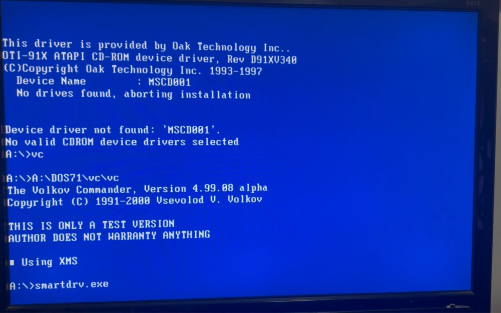 在H61平台启动DOS软盘