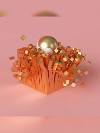 c4d渲染的炸裂动画,治愈解压的循环视听,感谢观看