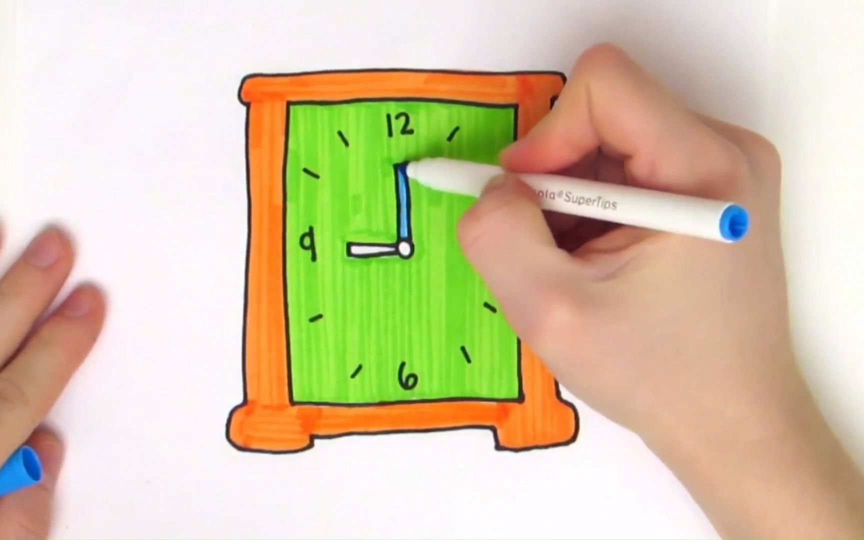 和我一起学画画,今天我们来画一个时钟!