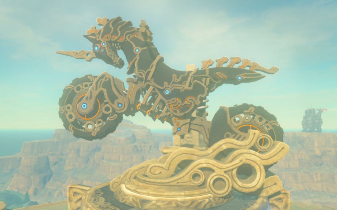 塞尔达传说荒野之息DLC2完成的奖励-摩托车!