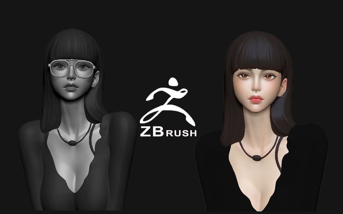 Zbrush教程,如何从一个球雕刻大型,逐步细化雕刻技巧 熟练掌握笔刷的...