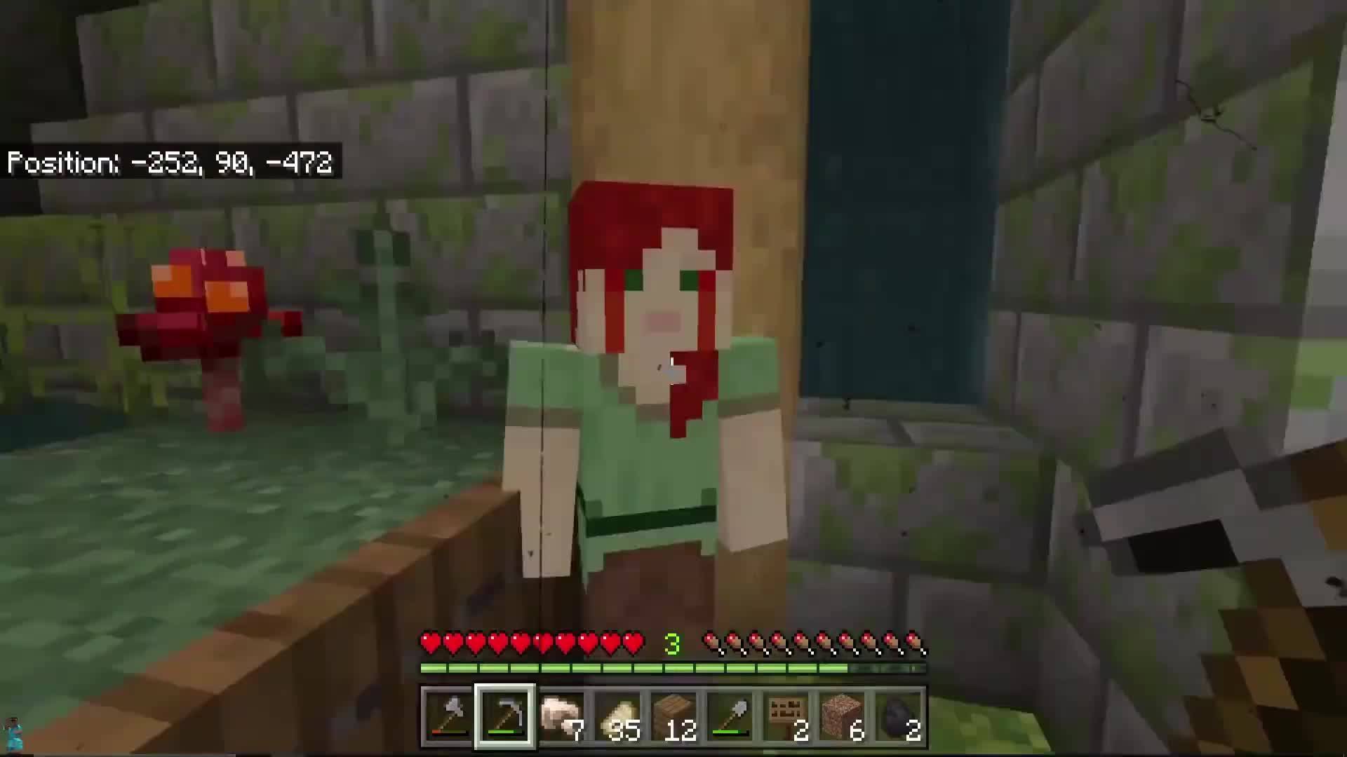 我的世界:基岩版中的红发Alex,她可以随意操控命令方块! #我的世界 #...