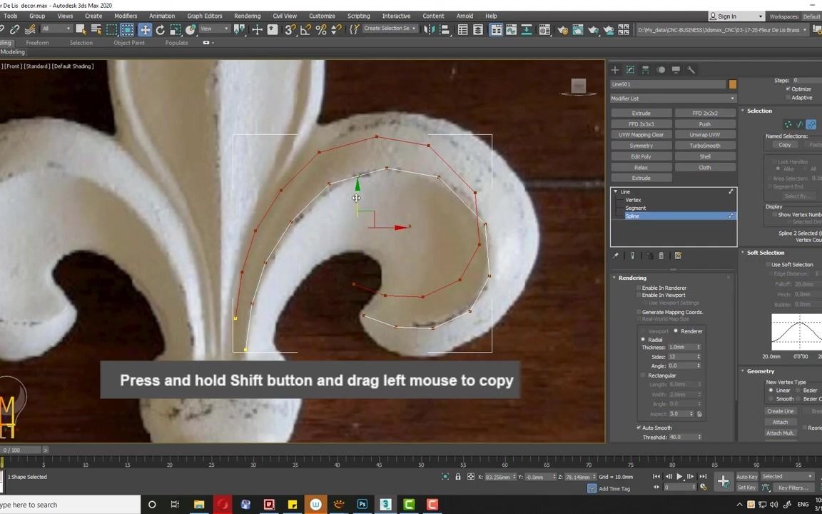 这样的雕花建模你见过吗?国外大神教你超级简单技巧,制作复杂雕花模型