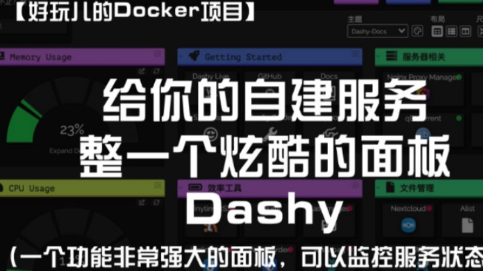 打造酷炫服务监控面板——探索功能强大的Dashy工具
