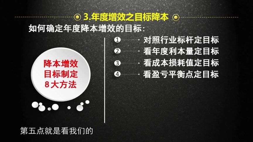降本增效目标制定8大方法中后4个方法
