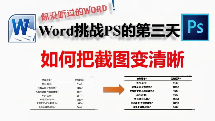 Word取代PS的第三天,一招教你如何把截图变清晰?几分钟完成
