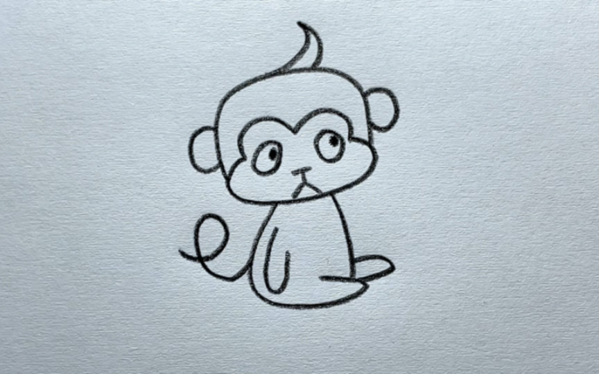怎么画猴子?猴子的简笔画