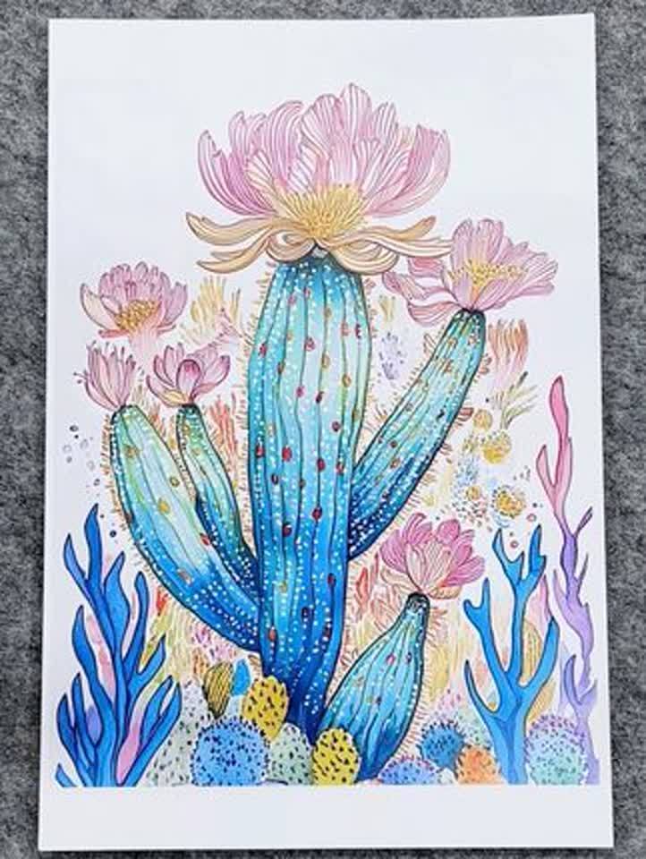 治愈系淡彩线描画 涵盖了动物、植物、果蔬、静物等多个绘画主题...
