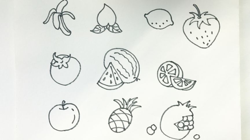 简笔画|手把手视频教学宝宝画水果 简单又形象 家长不用担心作业