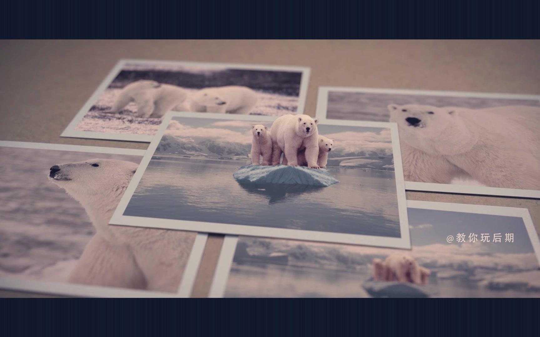 AE PS 教程 制作超酷炫立体相册 AE