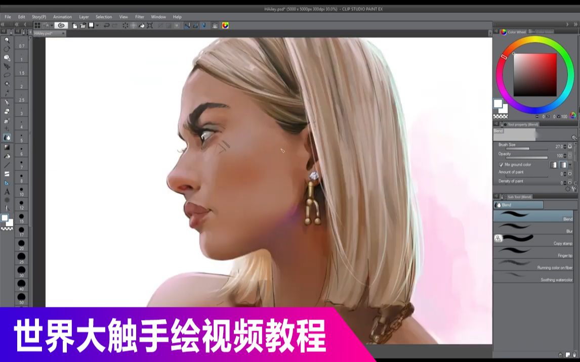 【世界级大触绘画教程】如何绘画欧美人物?