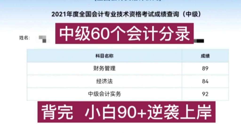 中级会计实务最全60个分录,10天背完,小白逆袭90+上岸