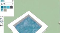 Sketchup系统教程:1.4 一个小水池的建模思考实例