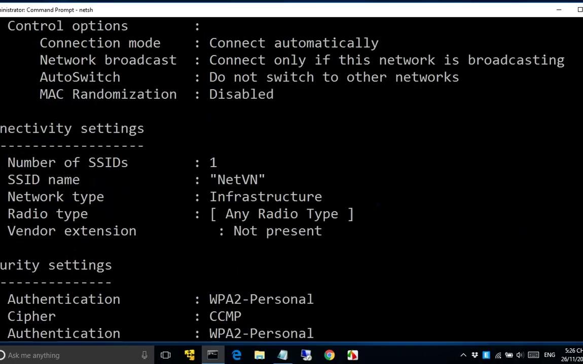 CMD _ 命令查看已连接的WiFi密码