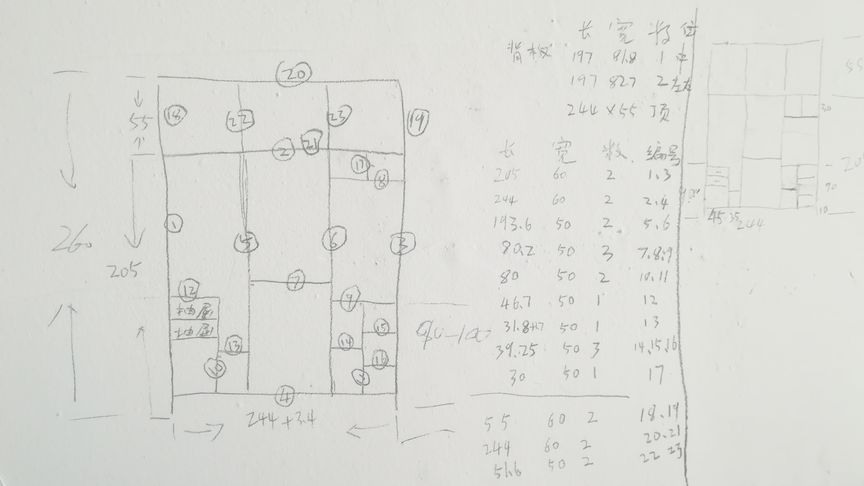 画图纸并计算出每块板材的尺寸,木工基本功,教你打大衣柜第三集