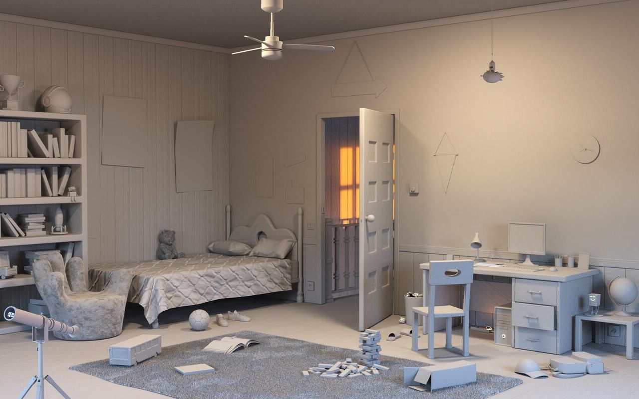 【Maya场景建模】简单卧室场景模型制作,Maya零基础布线教程