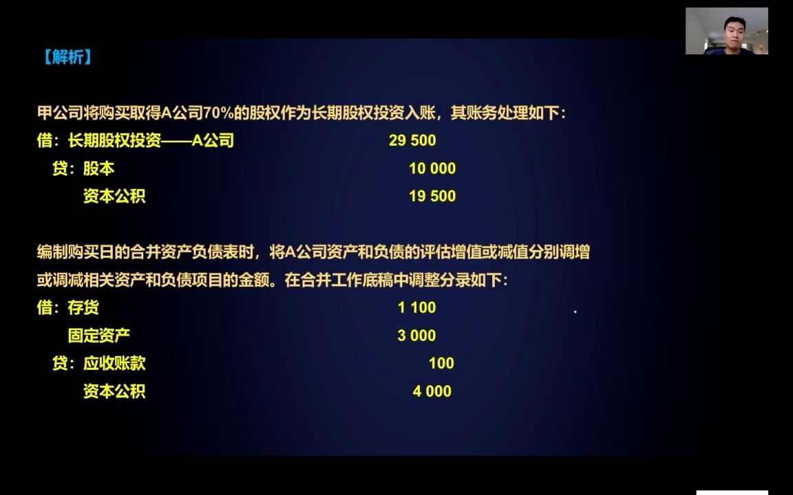 注册会计师|CPA|会计全套课程 第172讲 合并财务报表7