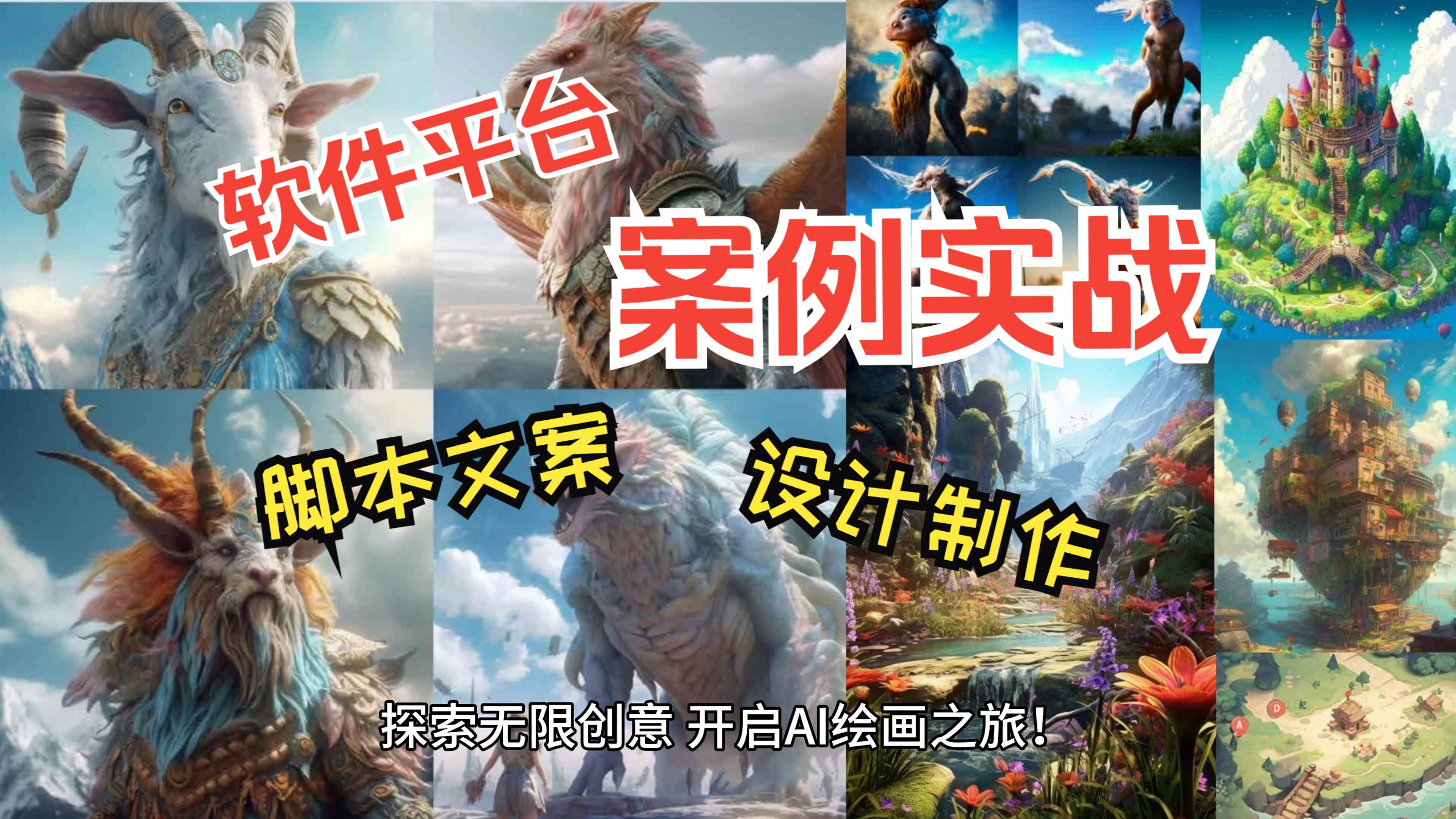 AI绘画:软件平台+脚本文案+设计制作+案例实战