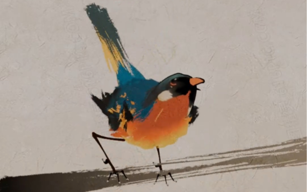 【三维水墨】秀色可餐小小鸟