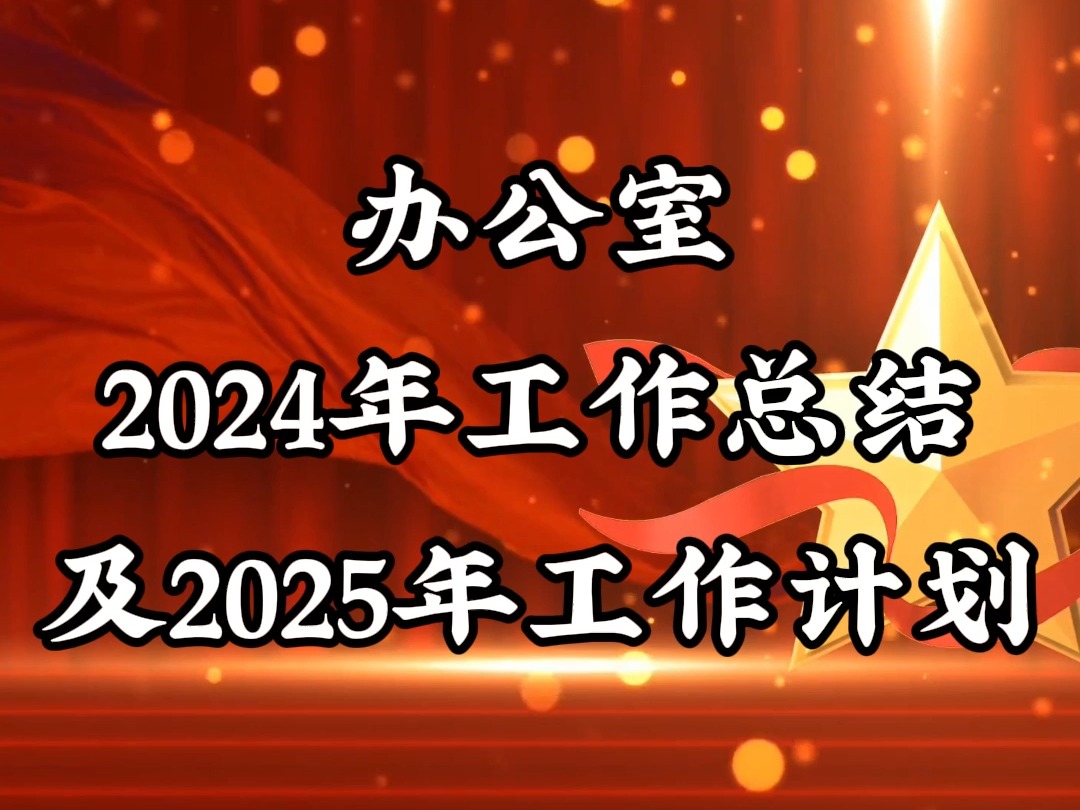 办公室2024年工作总结及2025年工作计划