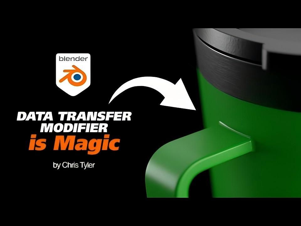 【Blender】超实用修改器—数据传递修改器 连接模型形状
