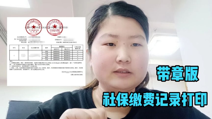 个人社保缴费记录如何网上打印带章版?实时打印再也不用跑社保局