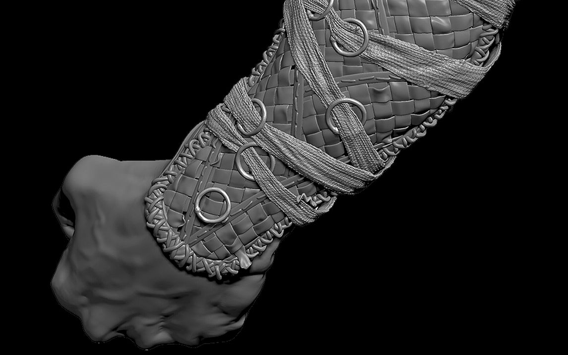 ...快速制作手部绑带模型,零基础新手也能听懂的教程!zbrush新手教程