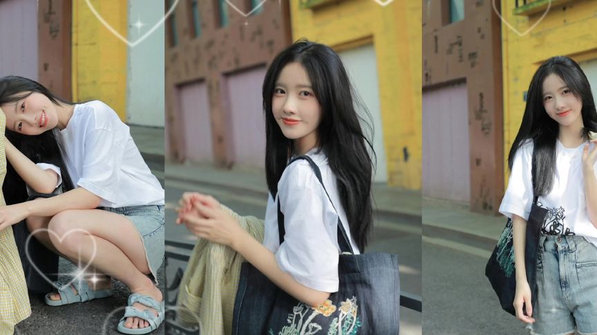 移动相片#抖音小助手 #剪映模板 #甜美女孩 #夏日穿搭 #相片