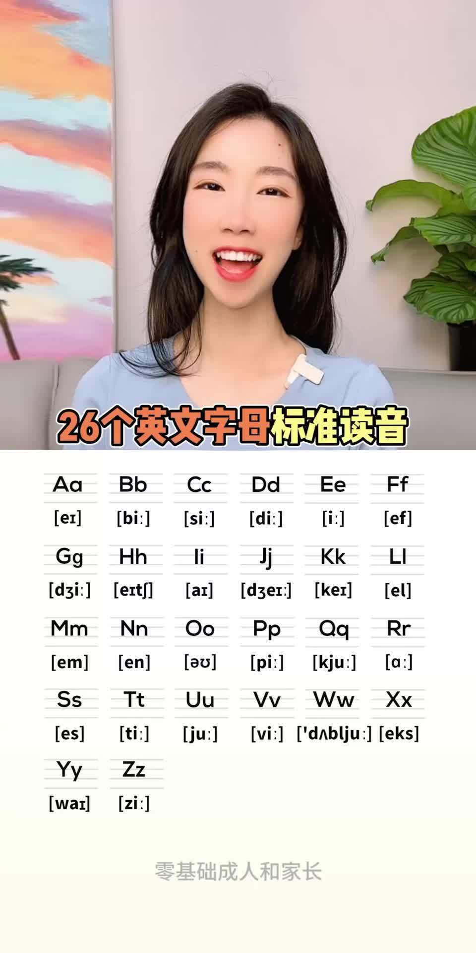 26个英文字母的发音,零基础跟我学,英语不再难~