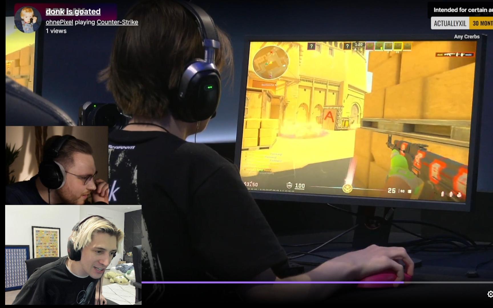 xQc惊叹Donk手握鼠标方式_游戏热门视频