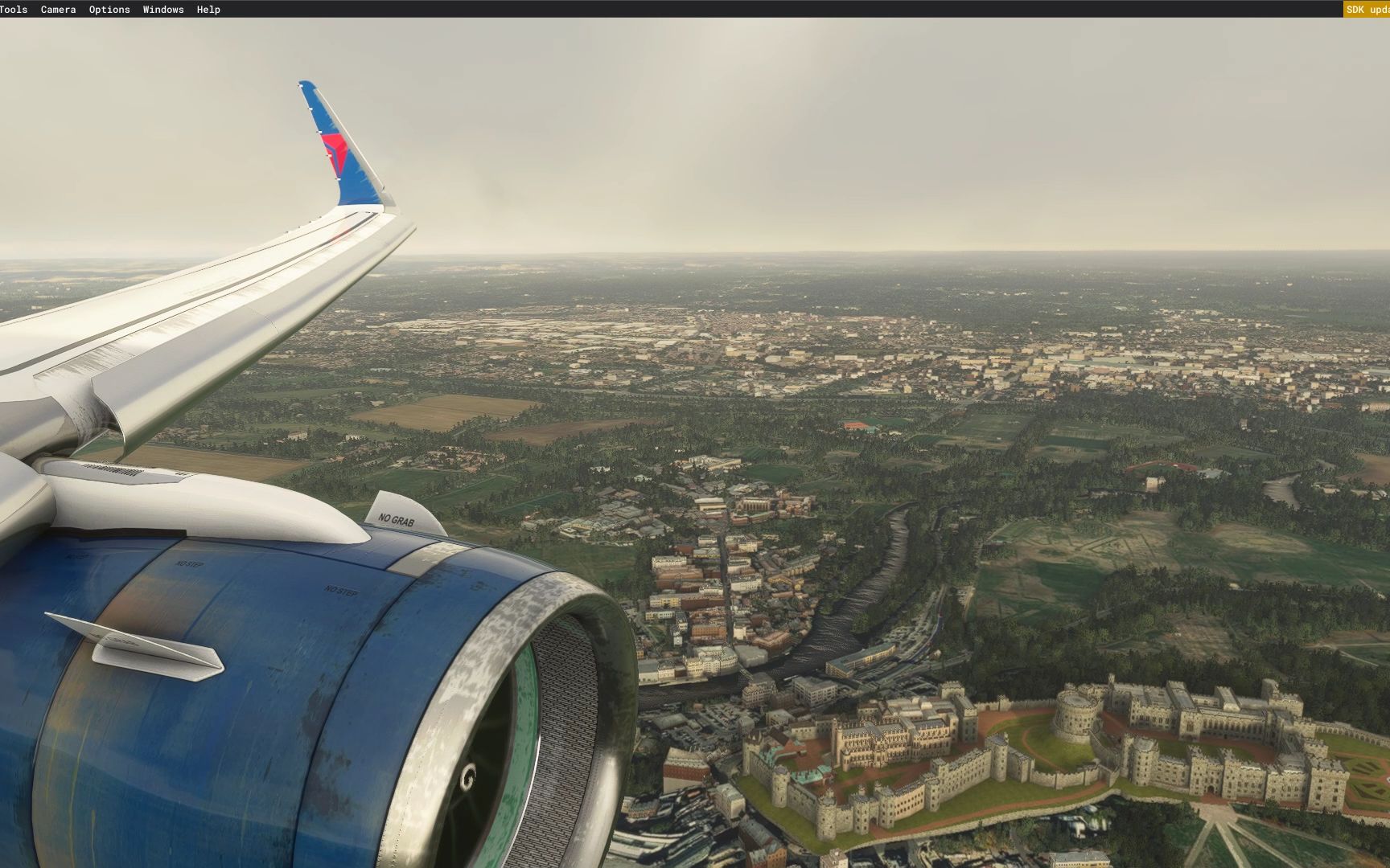 微软模拟飞行游世界系列第3集:达美航空DL3伦敦希斯罗机场进近降落(...