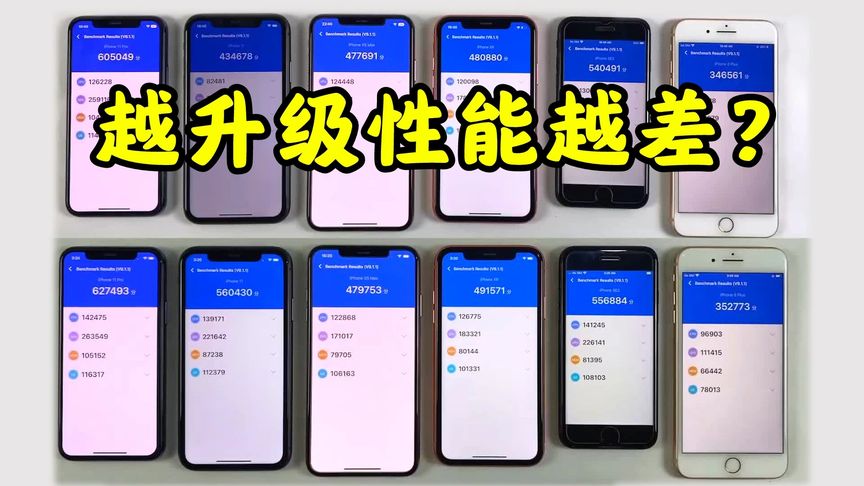 对比测试:苹果老机型升级ios16后?越升级性能越差?越升级越卡