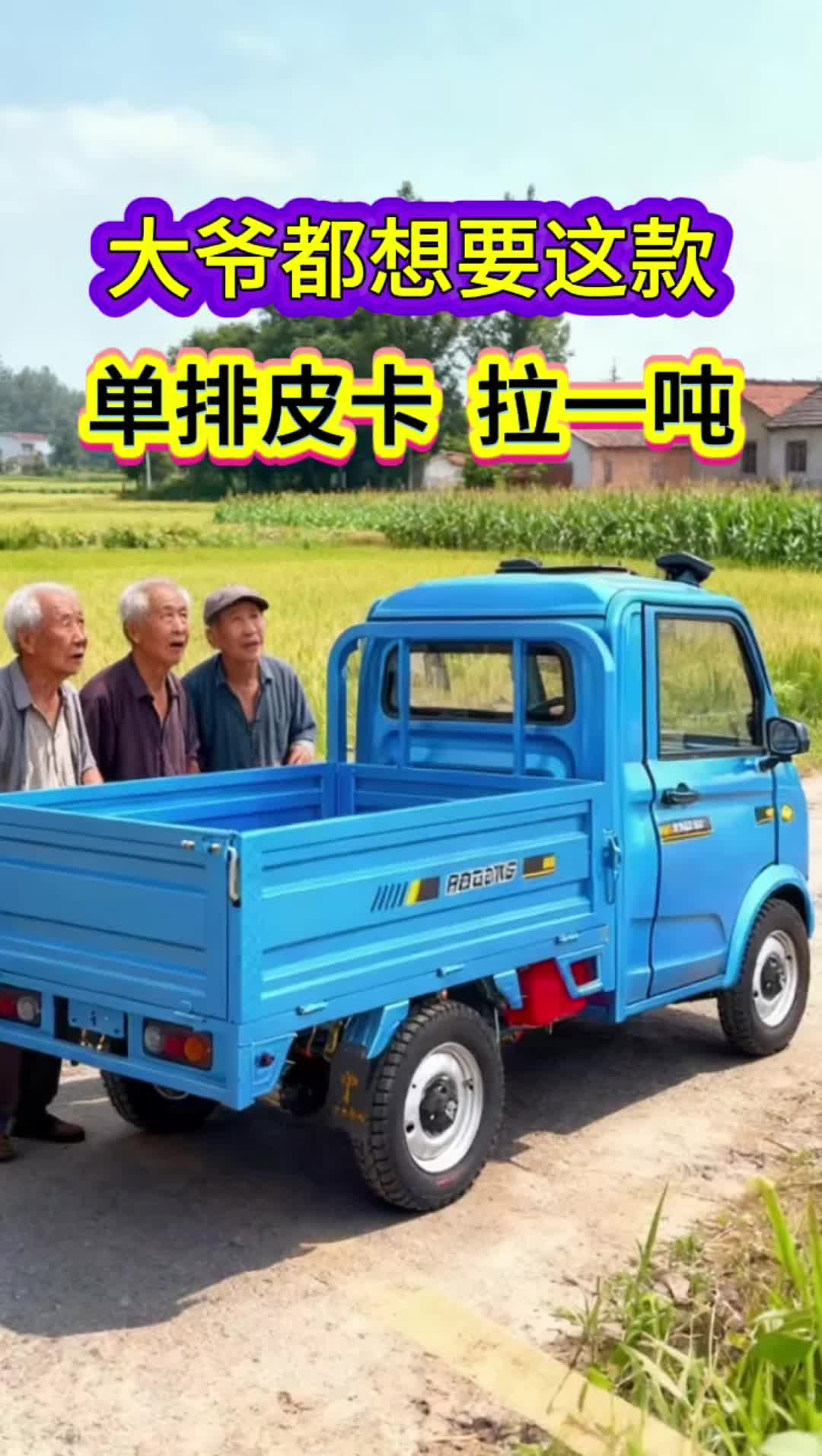 #四轮电动车家用 #单排皮卡