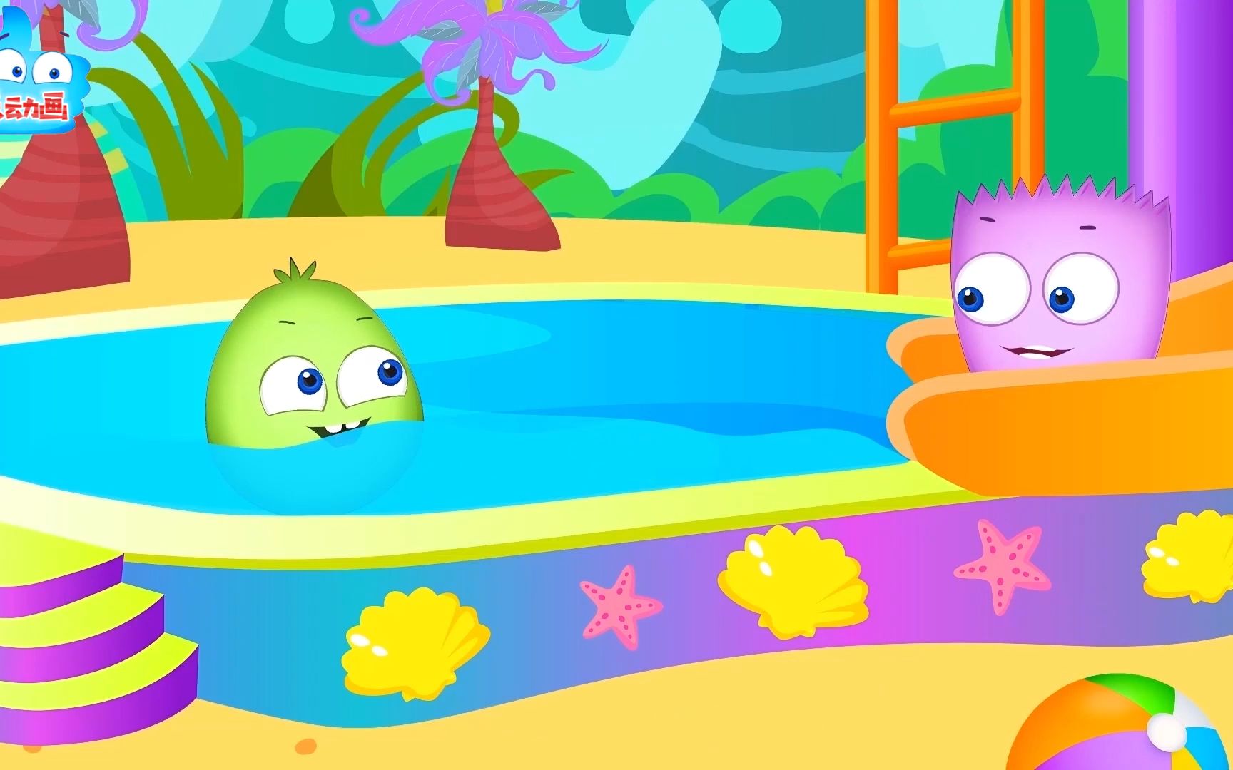 趣味动画:不讲卫生的多多和爱干净的乐乐,要向乐乐学习哦!