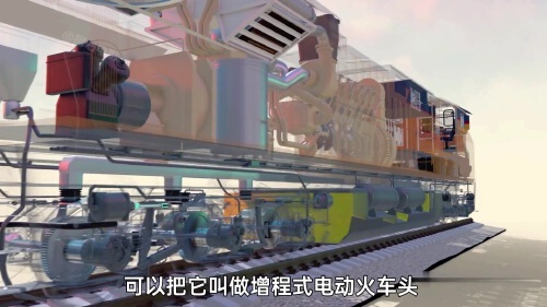 1分钟揭秘柴油电动机车结构,60年前的增程式发动机!
